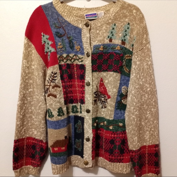 Northcrest | Sweaters | Vintage North Crest Heavy Knit Fair Isle ...